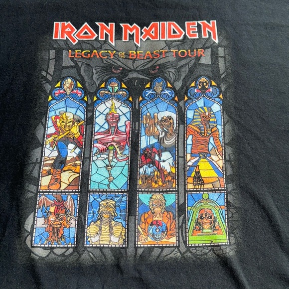 Gildan | Shirts | Iron Maiden Legacy Of The Beast 282019 World Tour ...
